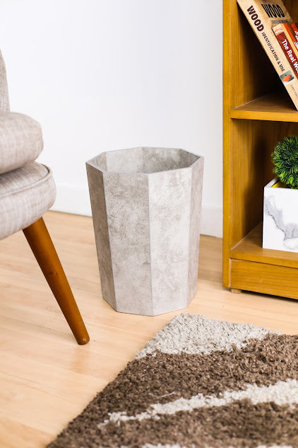 Classy Marble Texture Octagon Trash Bins – Wood Workers Global